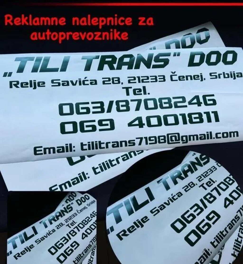 Reklamne nalepnice za autoprevoznike-kamion nalepnice - 1992    opis