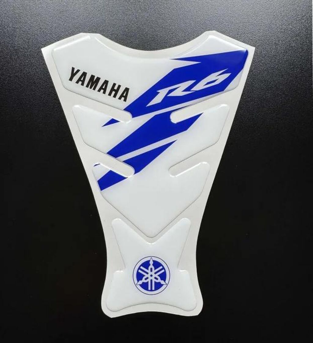 Yamaha R6 Tank pad Plavo beli Stiker za rezervoar- 2684    Opis