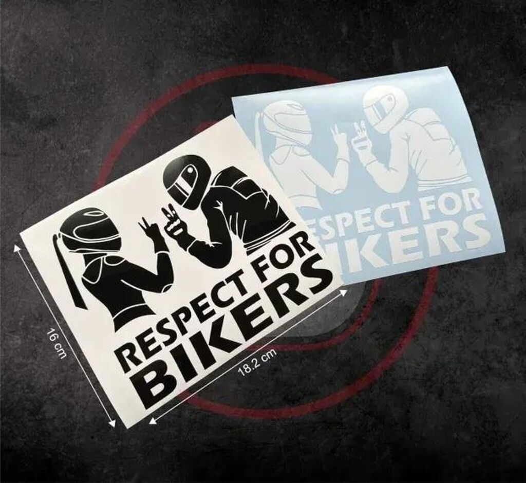 Stikeri -respect for bikers nalepnica bajker i bajkerka-2275    opis
