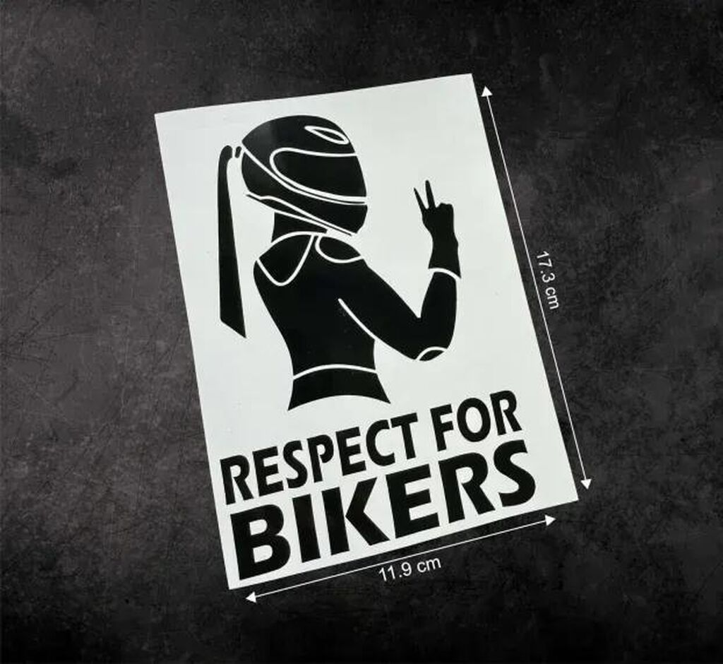 Stikeri - respect for bikers nalepnica bajkerka - 2276    opis