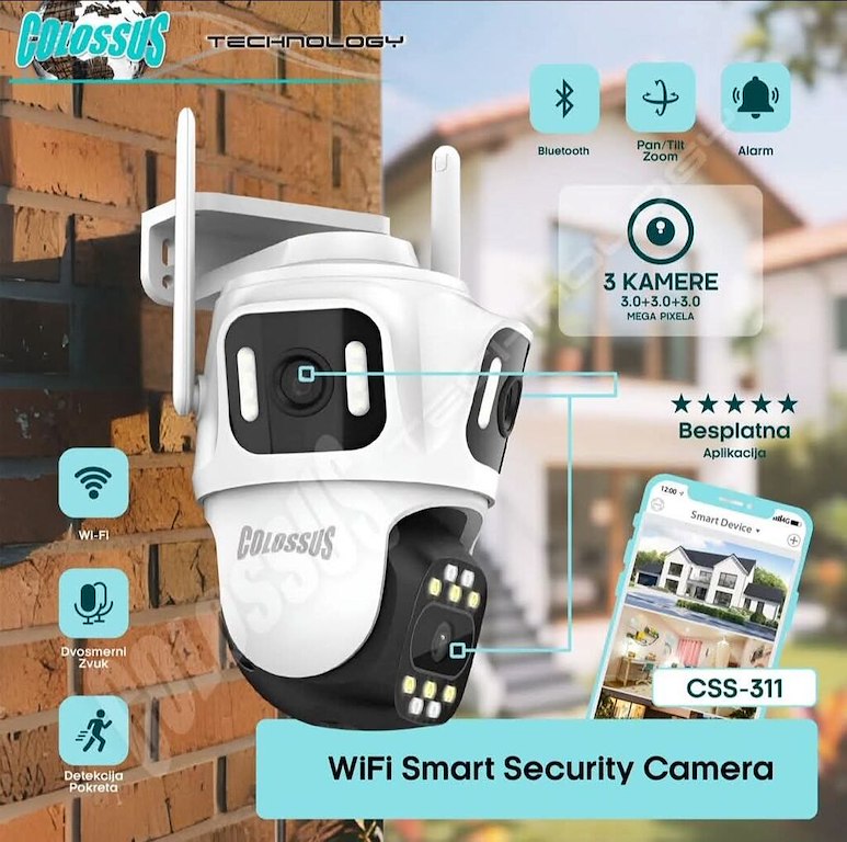 01.   WIFI SMART KAMERA COLOSSUS CSS-311 - 6890 din      Višestruka