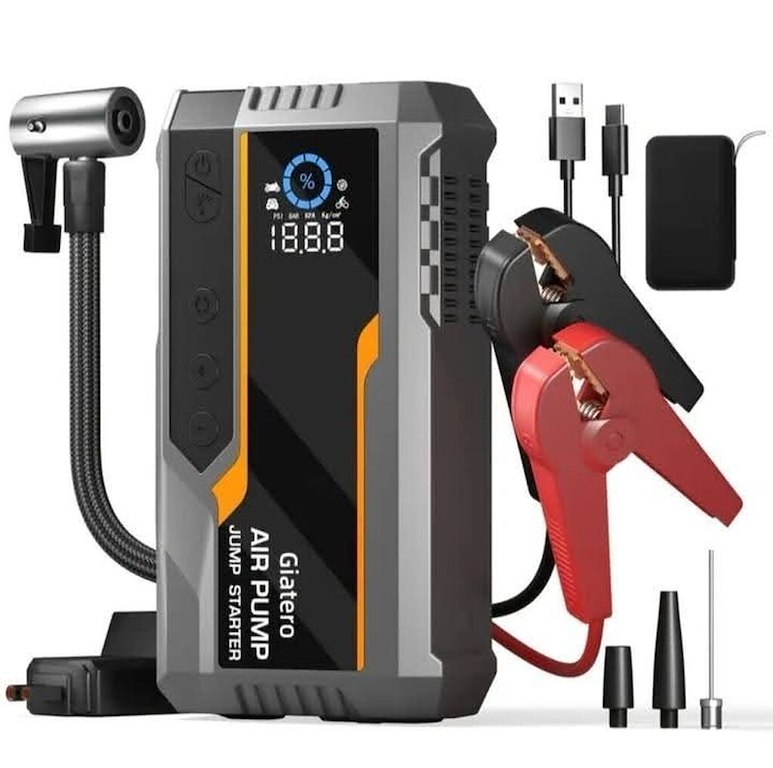 Prenosni auto set: Jump starter + kompresor za vazduh gs - Model