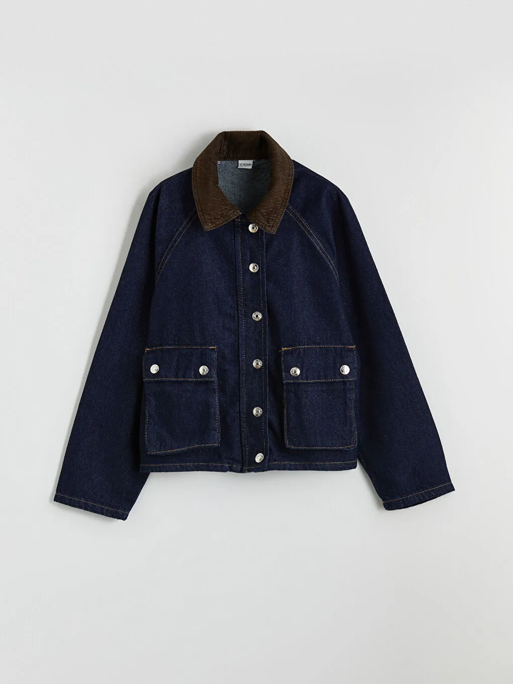 LCW Kids Ženska Teksas Jakna Sa Kragnom Od Somota