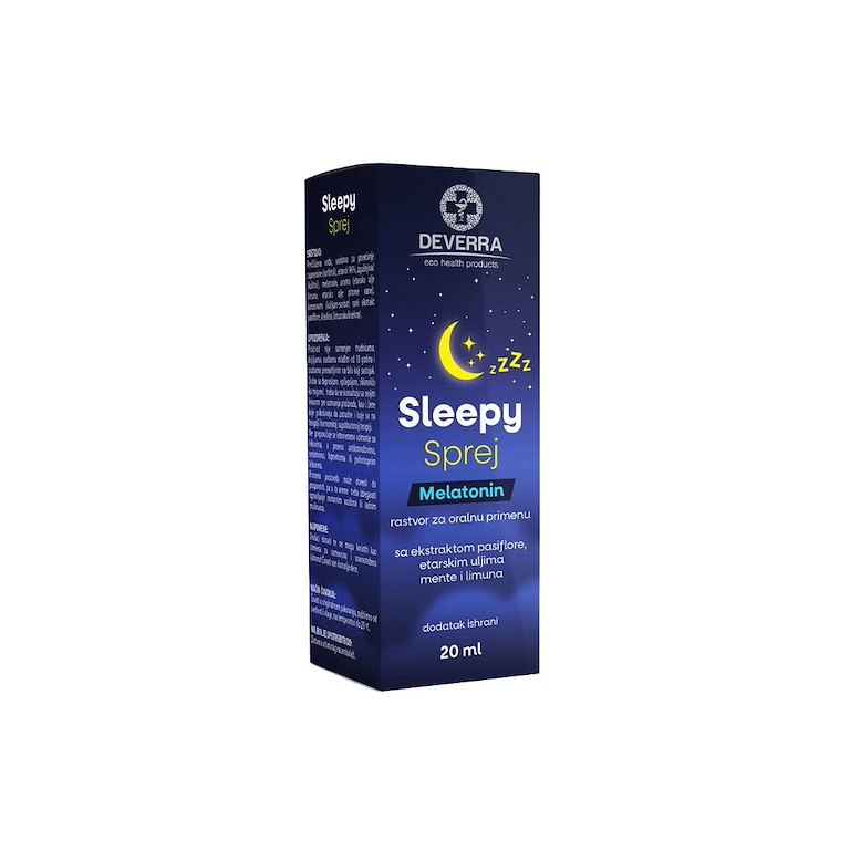 DeverraFarm Sleepy Sprej sa Melatoninom i Ekstraktom Pasiflore 20 mL; za Nesanicu, Insomniju, Uspavljivanje