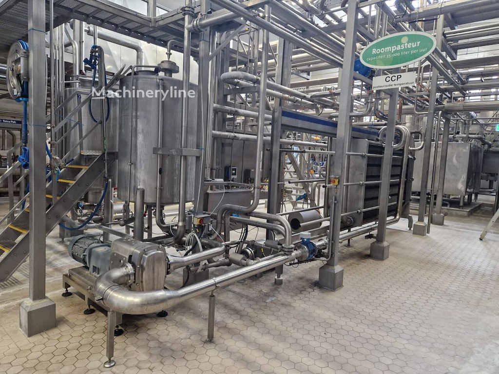 Linia do pasteryzacji śmietanki Alfa Laval / Tetra Pak pasterizator mleka