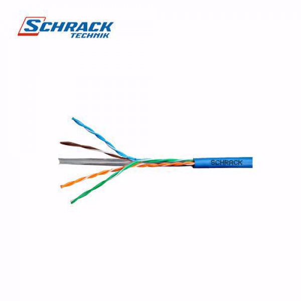 Schrack Kabl inst.Cat.6 U/UTP - 300 Mhz, 4x2xAWG-23, LS0H, plavi 305m HSKU423H13