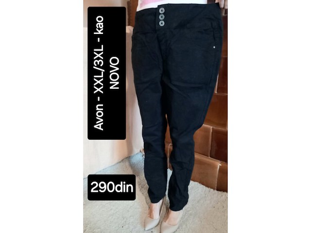 Avon pantalone crne ženske XXL - 3XL - kao NOVO
