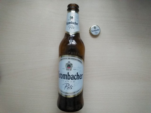 Prazna flaša KROMBACHER pils 330ml sa čepom