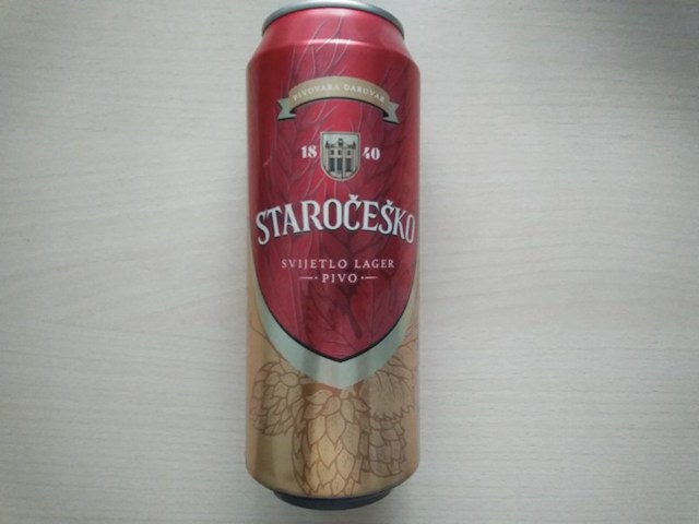 Prazna limenka STAROČEŠKO lager  pivo 500ml nova