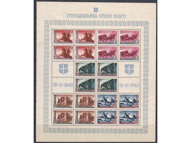 Nemačka ok. Srbije 1943 tabak **