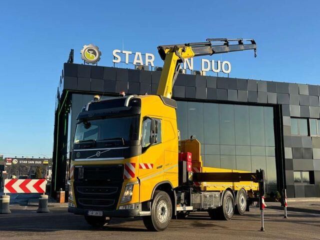 Volvo FH 500 6x2 PALFINGER PK 34002 SH Crane Kran kamion s ravnom platformom