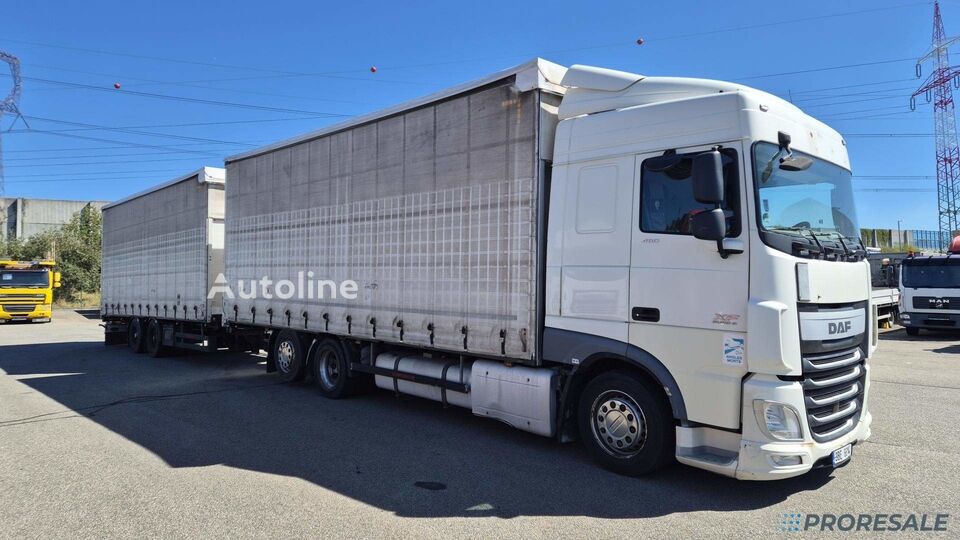 DAF XF 410 FAR SC EURO 6 - velkoobjemová souprava - prodejné jen s p kamion sa klizna zavesa cerada
