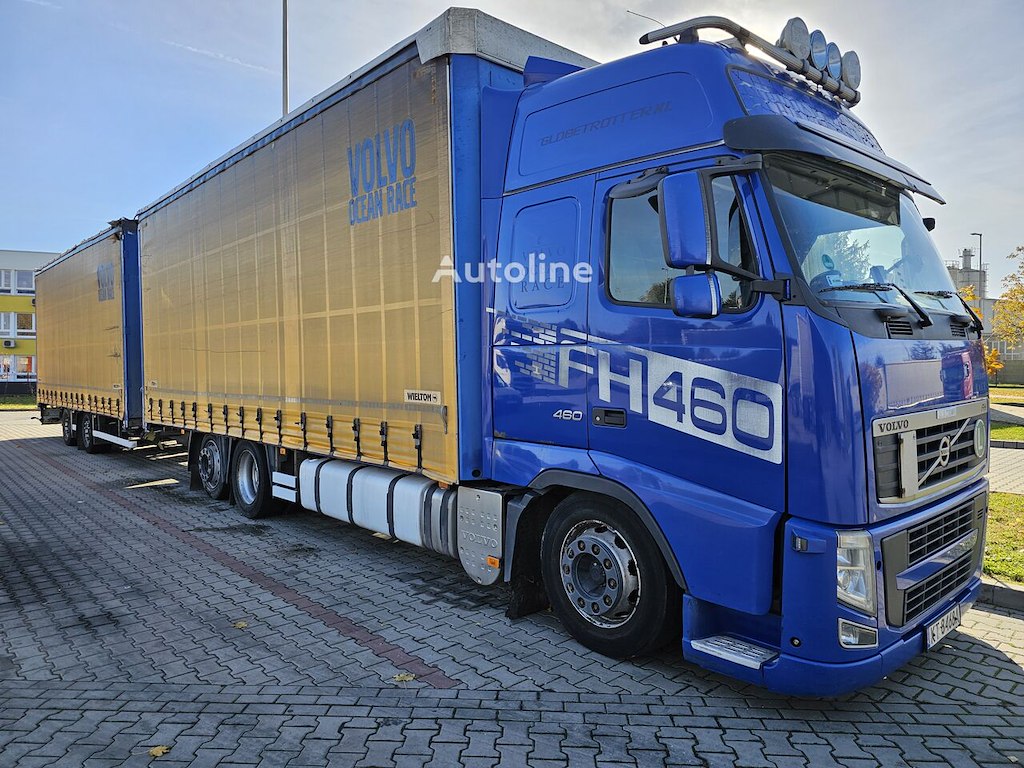 Volvo FH 460 kamion sa klizna zavesa cerada + prikolica sa kliznom ceradom