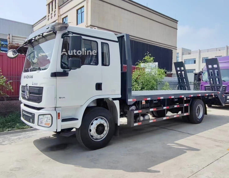 Novi Shacman L3000 4x2 New Flatbed Cargo Truck with Ramps šlep auto
