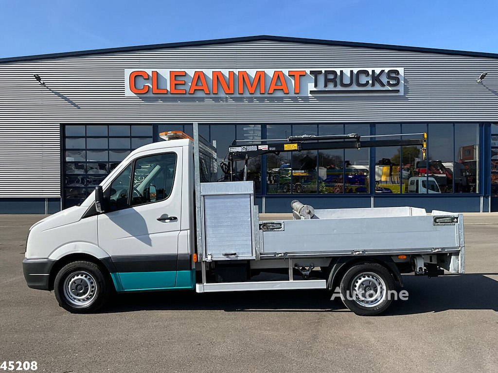 Volkswagen Crafter 35 2.0 TDI Hiab 1,3 Tonmeter laadkraan Just 82.346 km! kamion s ravnom platformom < 3.5t