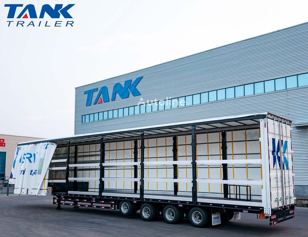 Nova Tank Factory Direct Sale 4 Axles 17 Meters Side Curtain Trailer poluprikolica sa kliznom ceradom