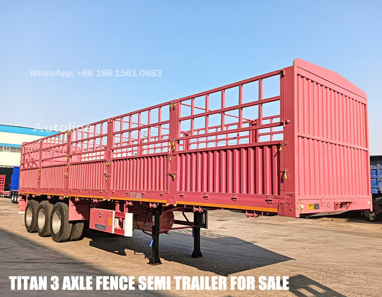 Nova Titan 3 Axle Fence Semi Trailer for Sale poluprikolica za prevoz stoke