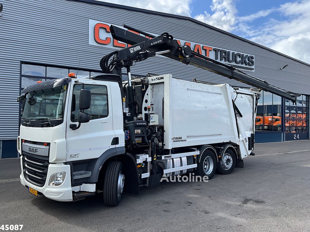 DAF FAN CF 290 Euro 6 Hiab 21 Tonmeter laadkraan Just 166.914 km! kamion za smeće