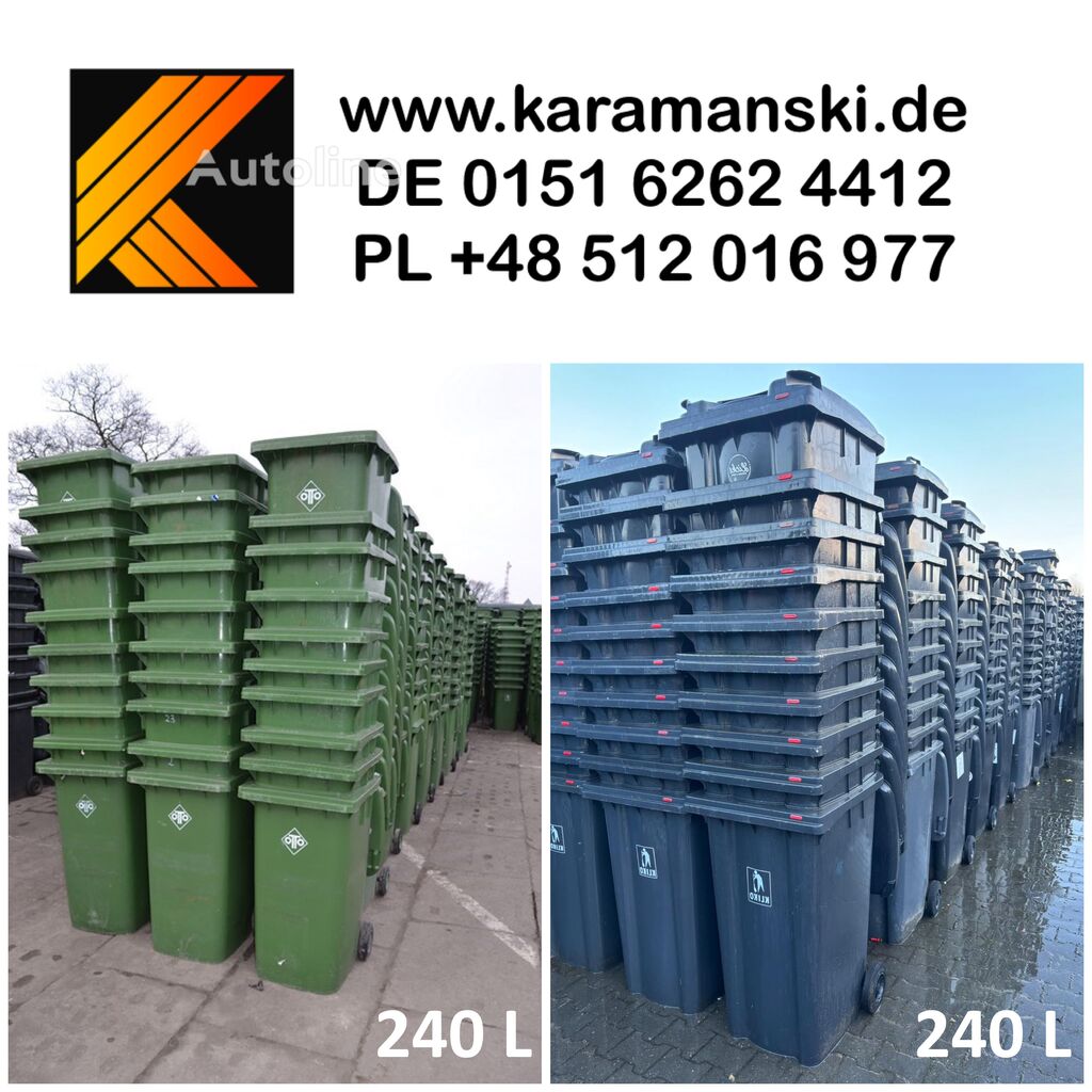 120 L, 240 L, 660 L, 1100 L gebrauchte Mulltonnen, used waste co kontejner za smeće