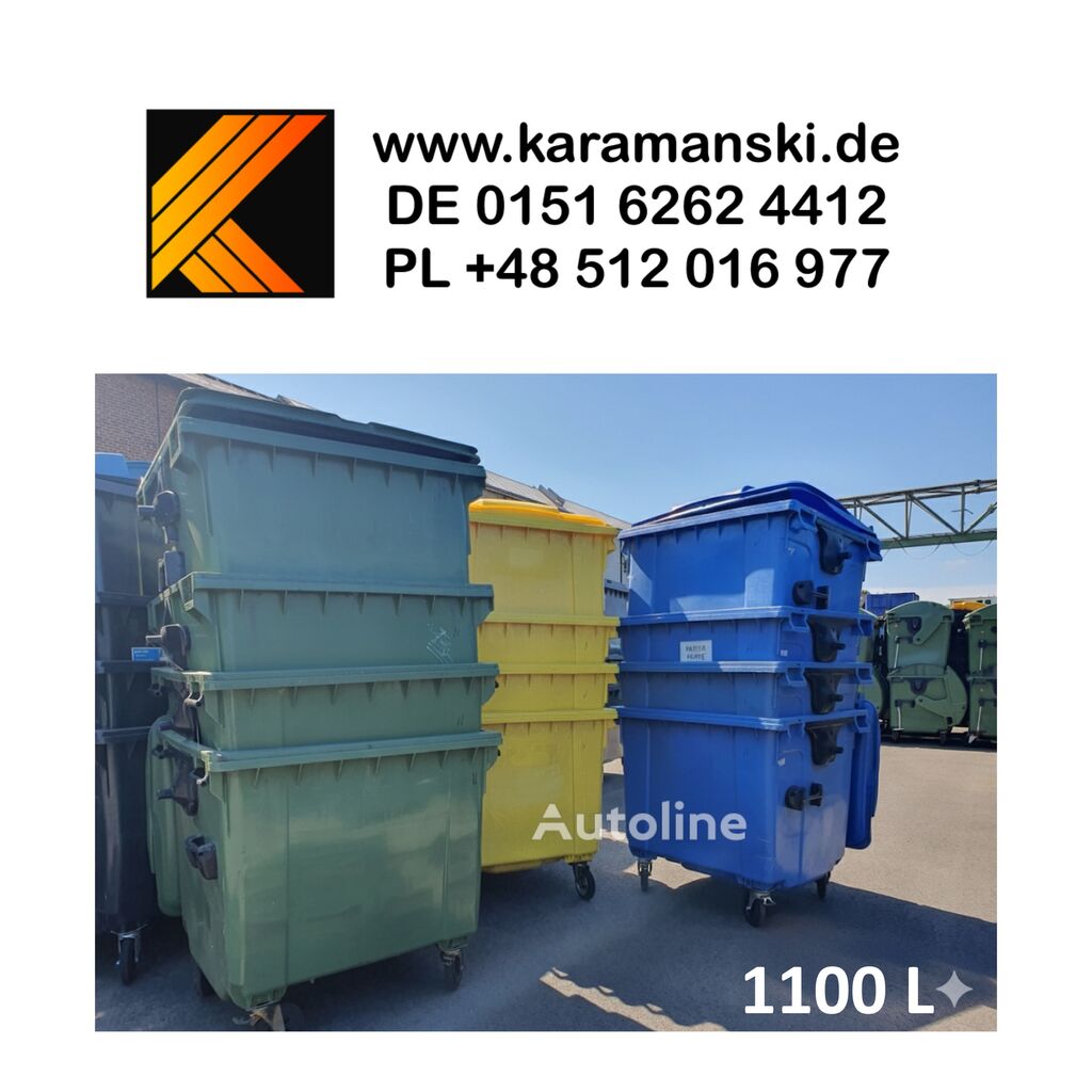 120 L, 240 L, 660 L, 1100 L gebrauchte Mulltonnen, used waste co kontejner za smeće
