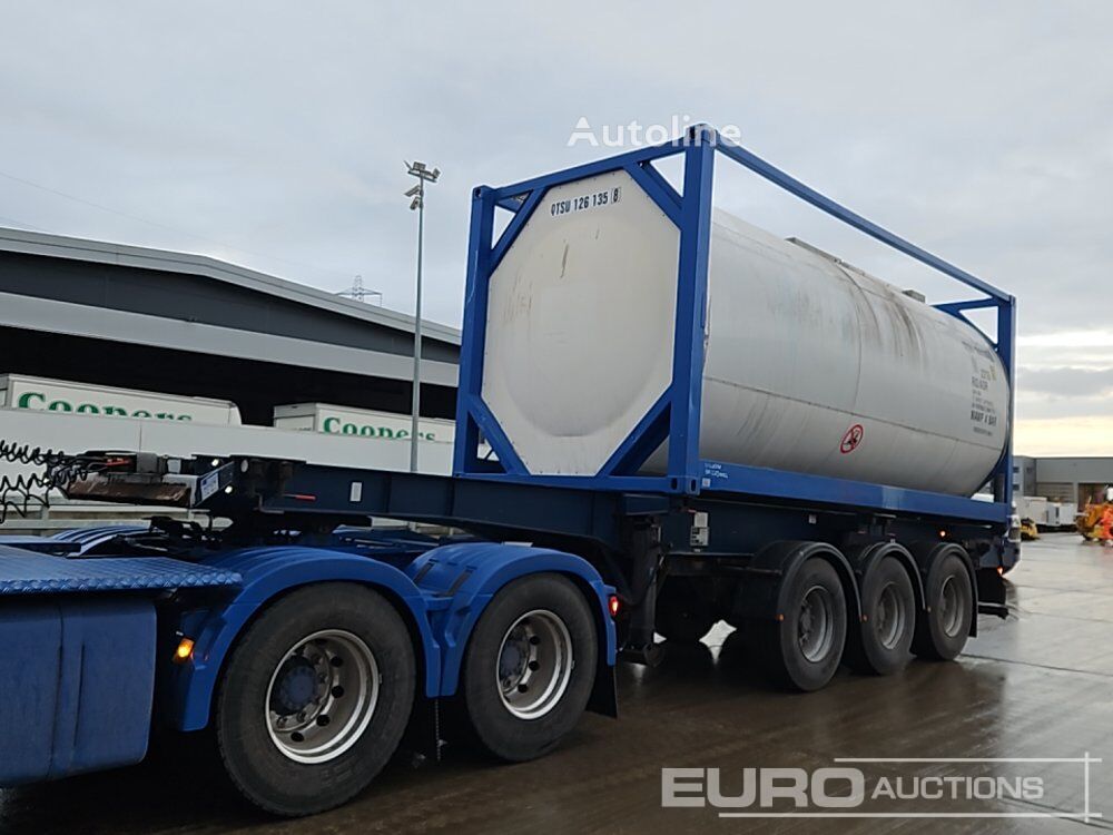 Prodaje se Dennison Tri Axle Skeleton Trailer,Twist Locks, 26,000 Litr rezervoar-kontejner 20 stopa na aukciji
