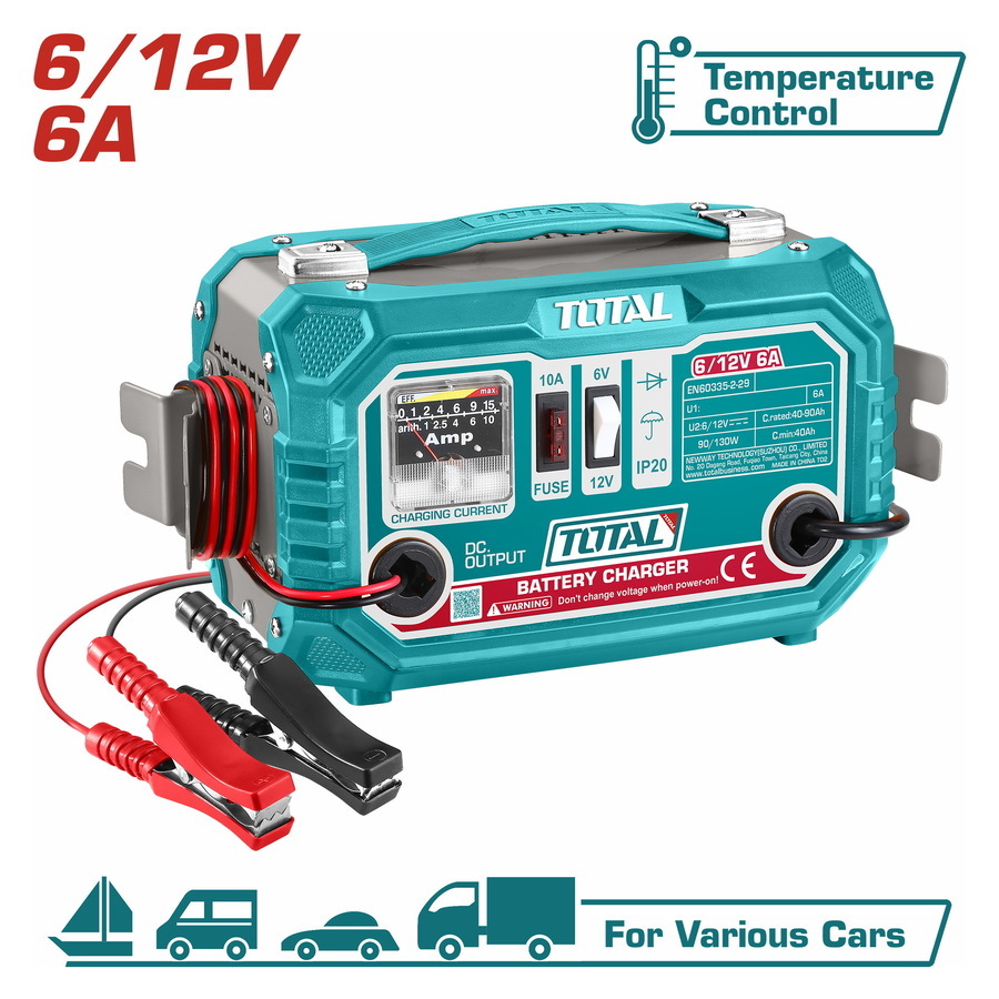 TOTAL Punjač akumulatora 6/12v TBC1501ID EK000800727