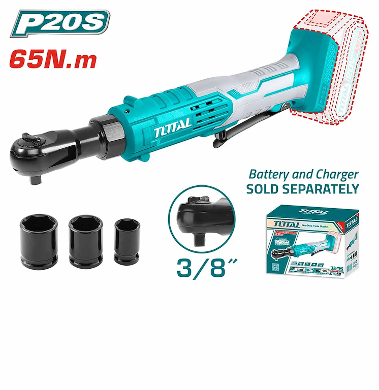 TOTAL Li-ion akumulatorska račna,20v,prihvat 3/8,65NM,SOLO TDRLI2060151ID: EK000800959