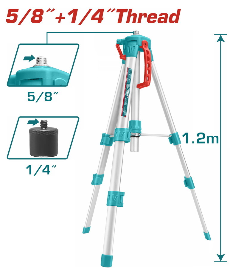 TOTAL Aluminijumski stativ za laser 1,2m TLLT01152ID EK000800704
