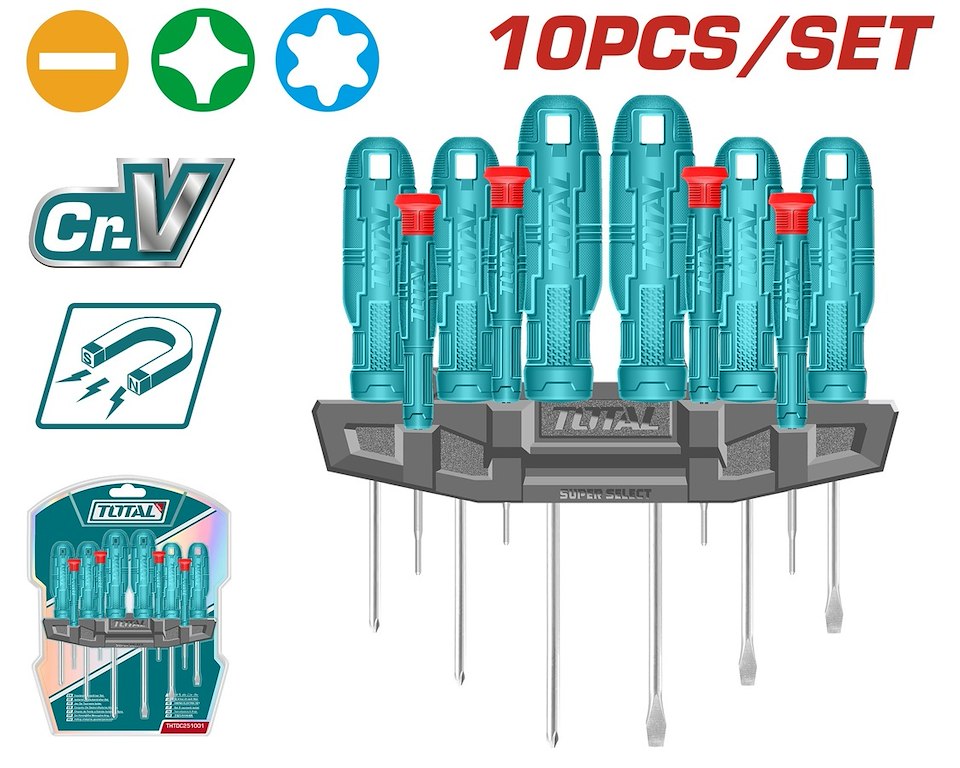 TOTAL 10-delni set šrafcigera THTDC251001ID EK000800808