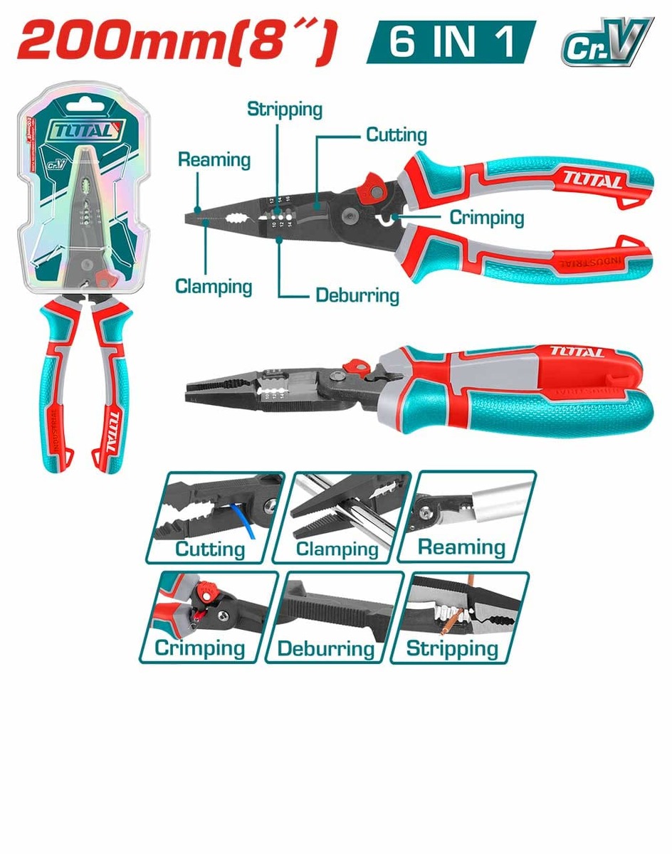TOTAL Višenamenska kombinovana klešta 6-u-1 THTMF286ID EK000800816