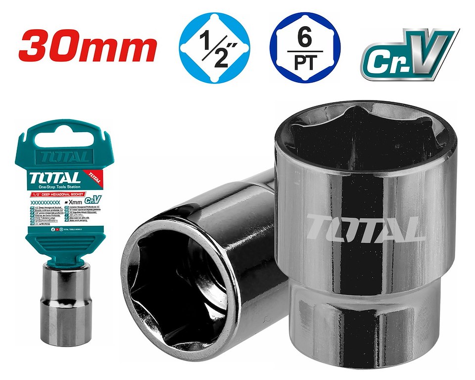 TOTAL Gedora 1/2" 30mm, niklovana THTST12301ID: EK000801175