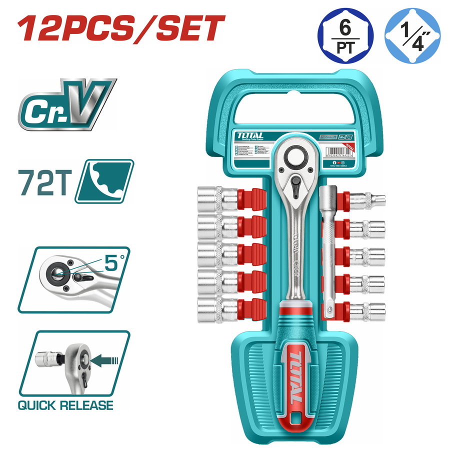 TOTAL 12-delni 1/4" set gedora THT14114126ID: EK000801212