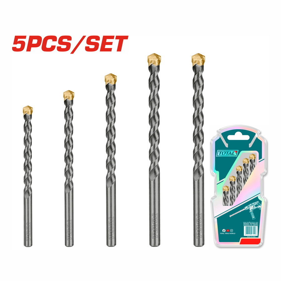 TOTAL 5-delni set SDS plus burgija, 4-10mm TACSD5055ID EK000801231