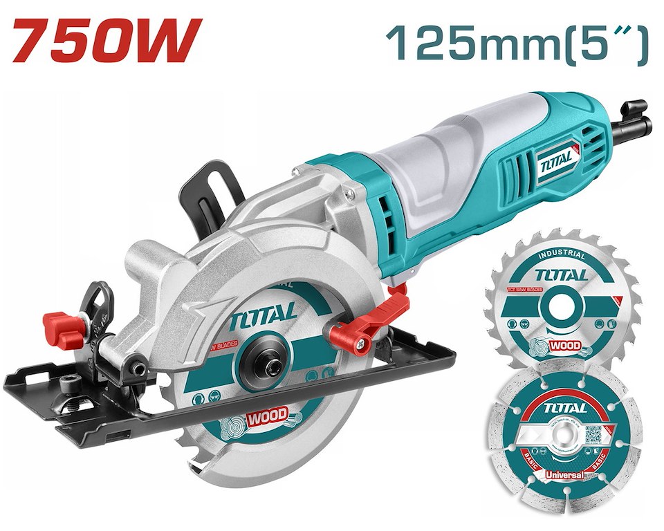 TOTAL Ručni cirkular za drvo i beton TMFS7501ID EK000800813
