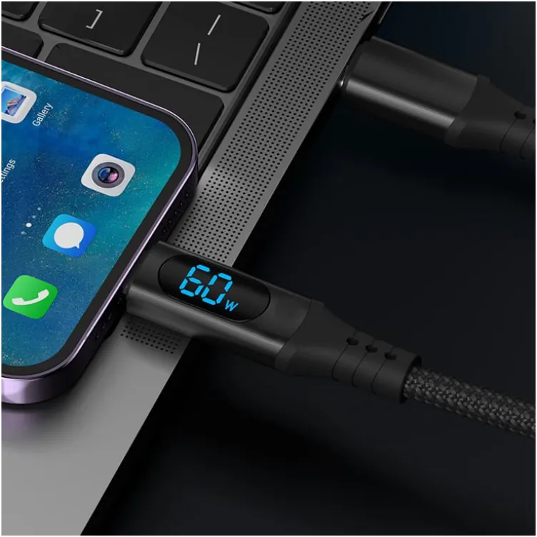 Kabel USB-A/USB-C, sa displejom, V3.0, 1m