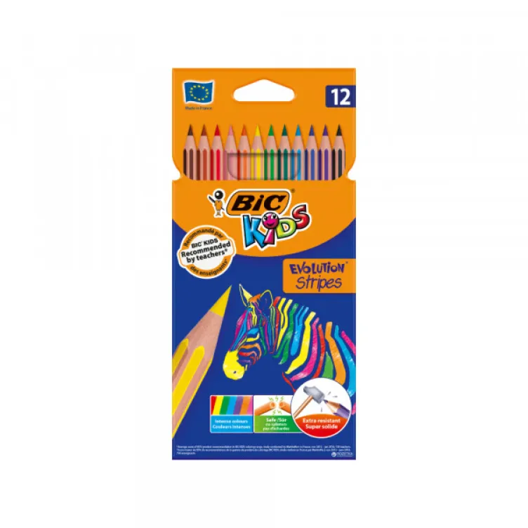 Drvene bojice BIC Evolution Stripes 1/12