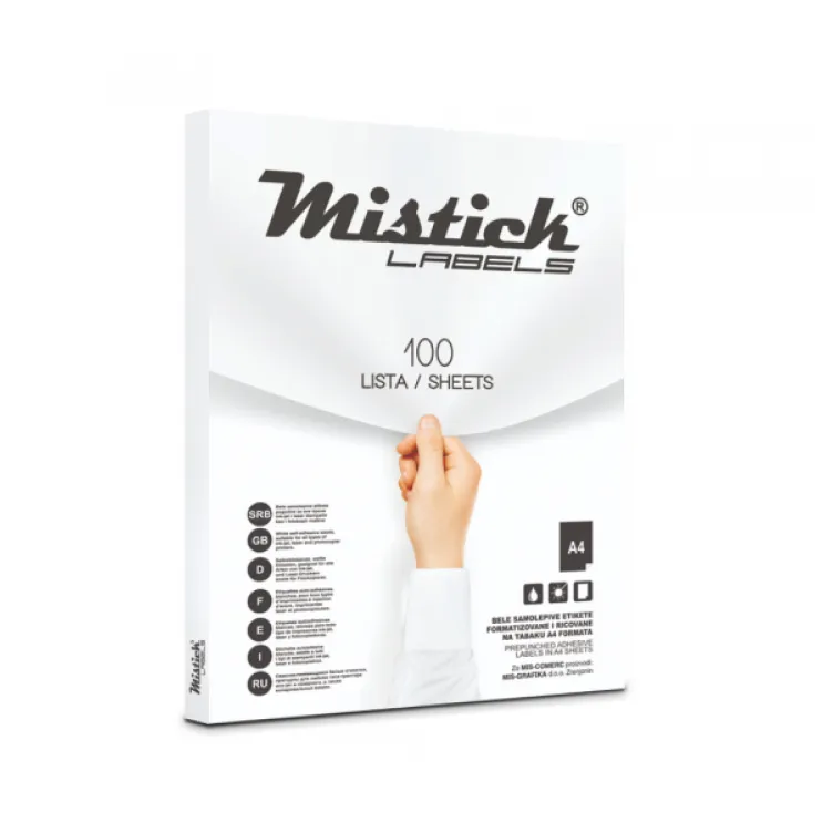 Nalepnice Mistick/White A4/32 52,5x35