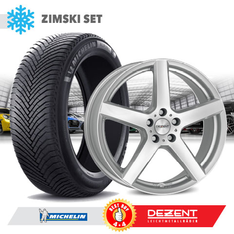205/50 R17 SET Z MICHELIN + DEZENT TY SIL 5/112