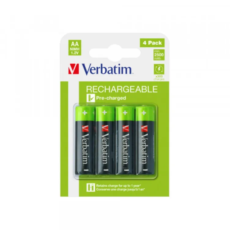 Baterija LR 6 punjiva Verbatim AA 1/4 blister 2500mAh