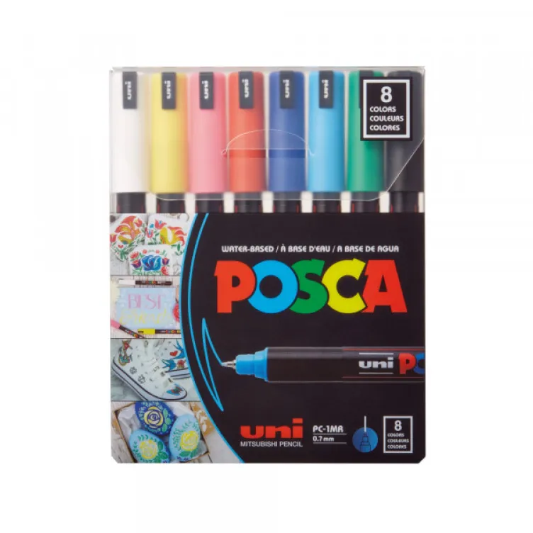 Marker Uni SET PC-1MR POSCA /0.7mm 8 KOM osnovne boje