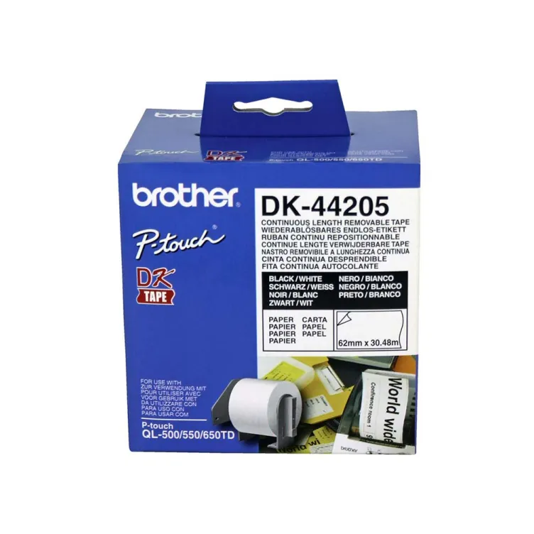 DK-44205 Kontinuirana 62mm x 30.48m - odlepljiva bela