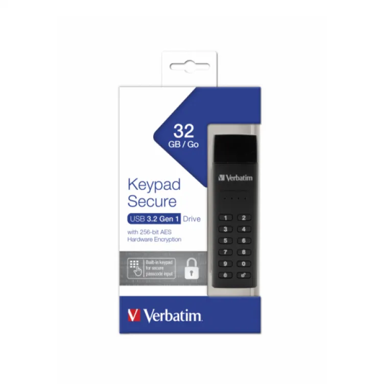 Flash Verbatim Keypad Secure USB 3.0 32GB