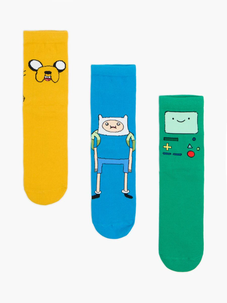 Pakovanje od 3 para čarapa s dezenom Adventure Time