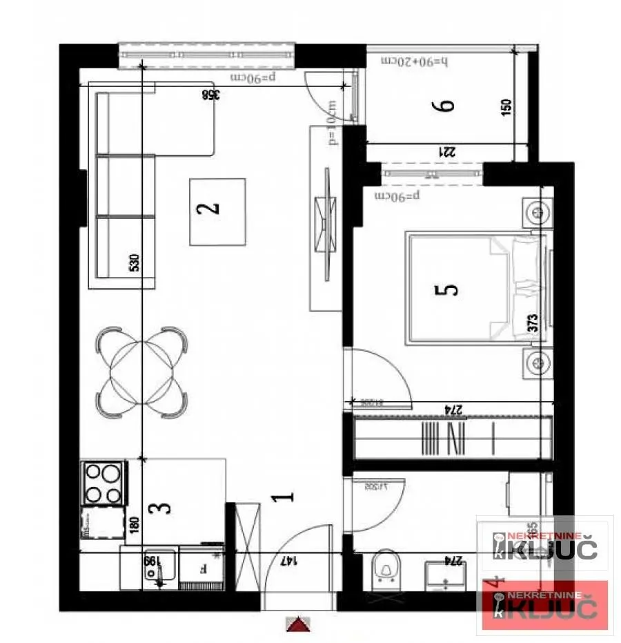 Prodaja, dvosoban stan, 42m², Klisa, Novi Sad Sve Podlokacije