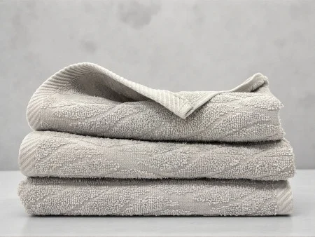 Peskir 50×100 cm – 100% Pamuk sa Žakard Motivom od Indijskog Pamuka Grey ( VLK000657-grey )