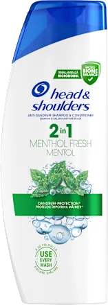 head&shoulders
MENTOL FRESH 2in1 šampon i regenerator protiv peruti, 400 ml