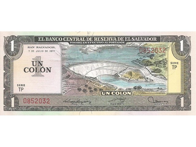 El Salvador 1 colon 1980. UNC