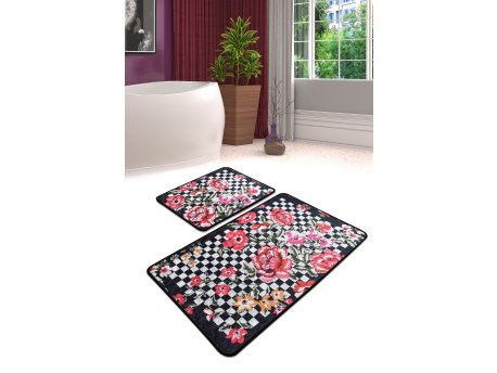 L`ESSENTIEL MAISON Set 2 prostirke za kupatilo Black Rose