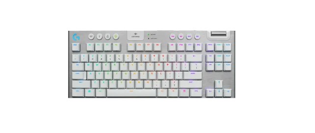 Logitech G PRO X TKL Rapid Gaming Keyboard, White, US