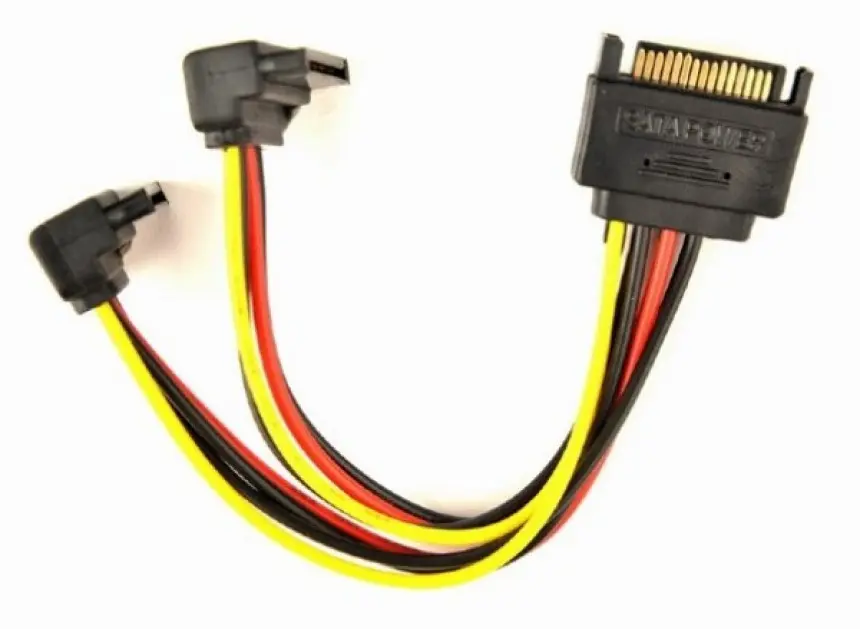 CC-SATAM2F-02 Gembird SATA power splitter cable with angled(90) output connectors, 0.15 m 9870